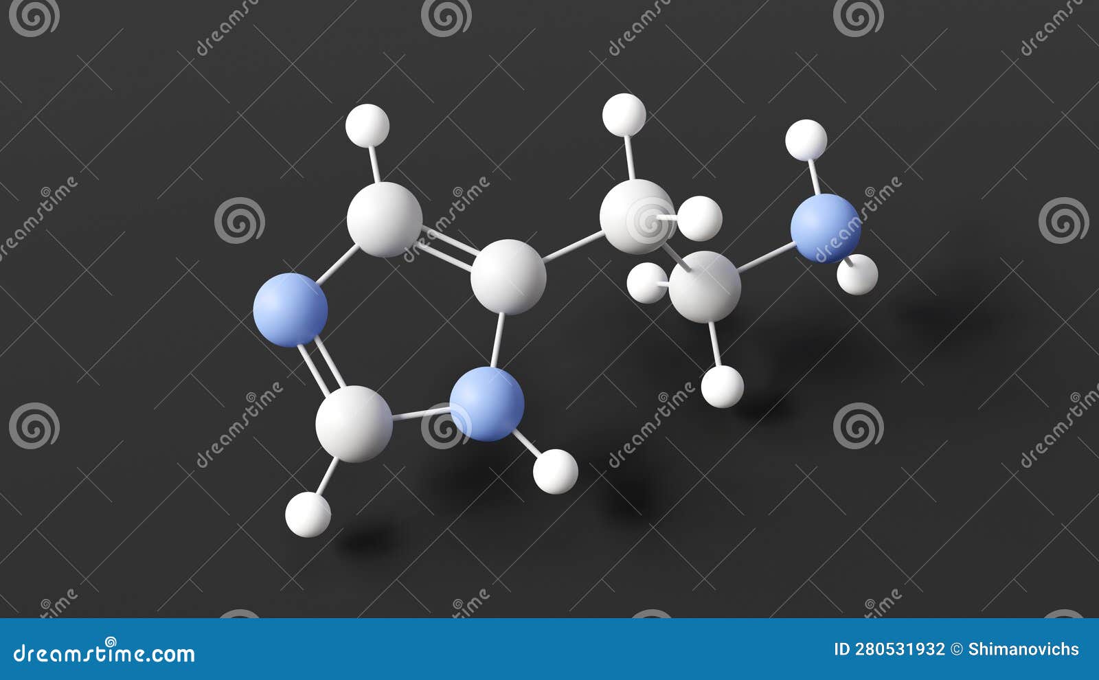 Histamine, Molecular Structures, Neurotransmitter, 3d Model, Structural ...