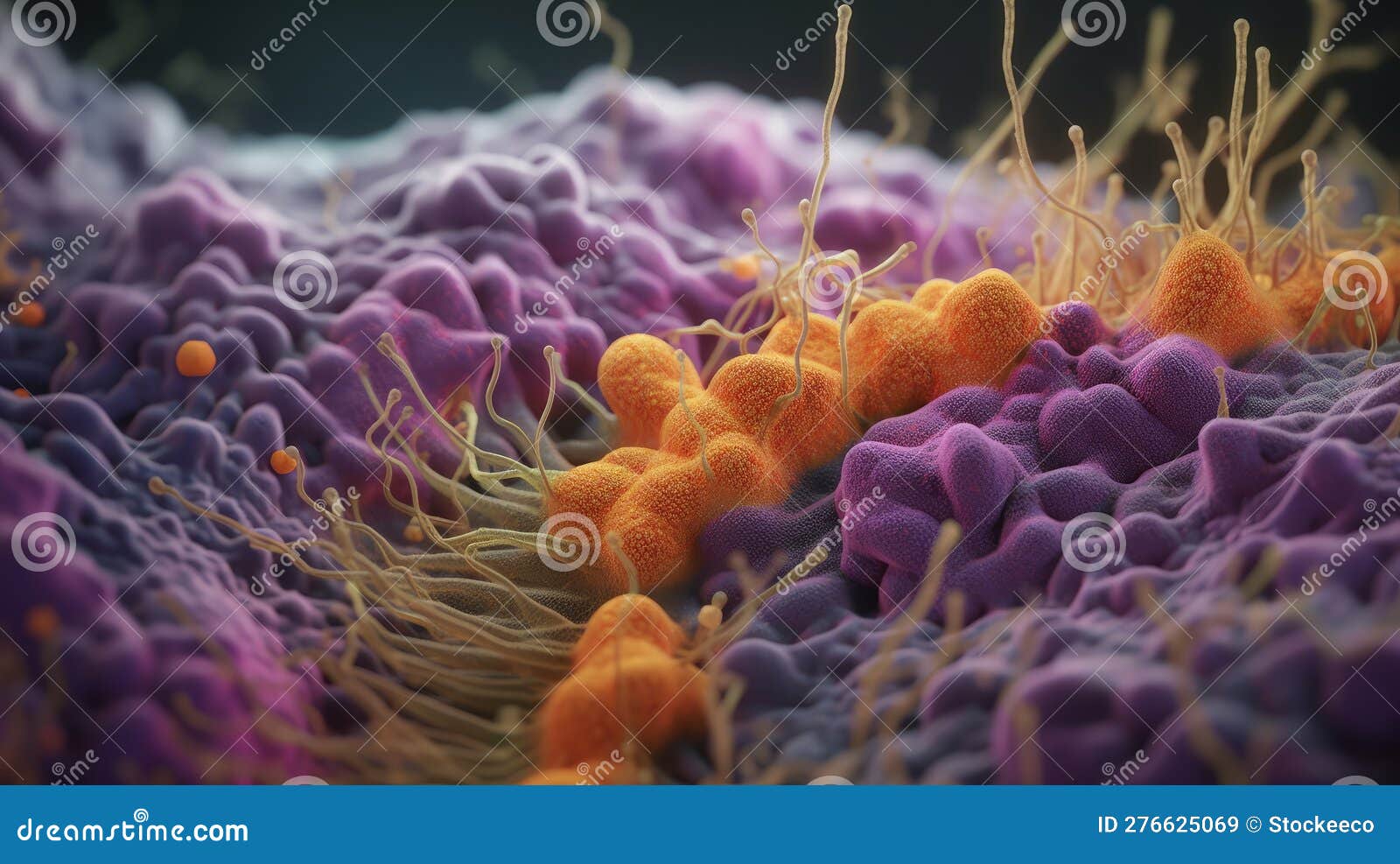Histamine Receptor Communication Under Microscope Stock Illustration ...