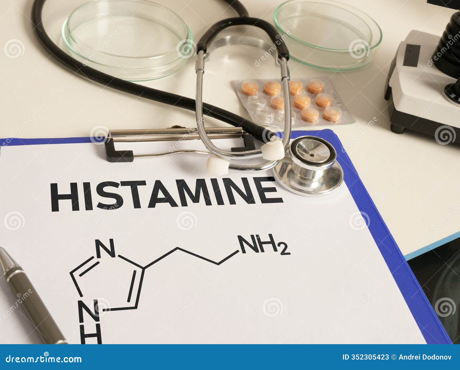Histamine Molecular Structure, 3d Model Molecule, Neurotransmitter ...