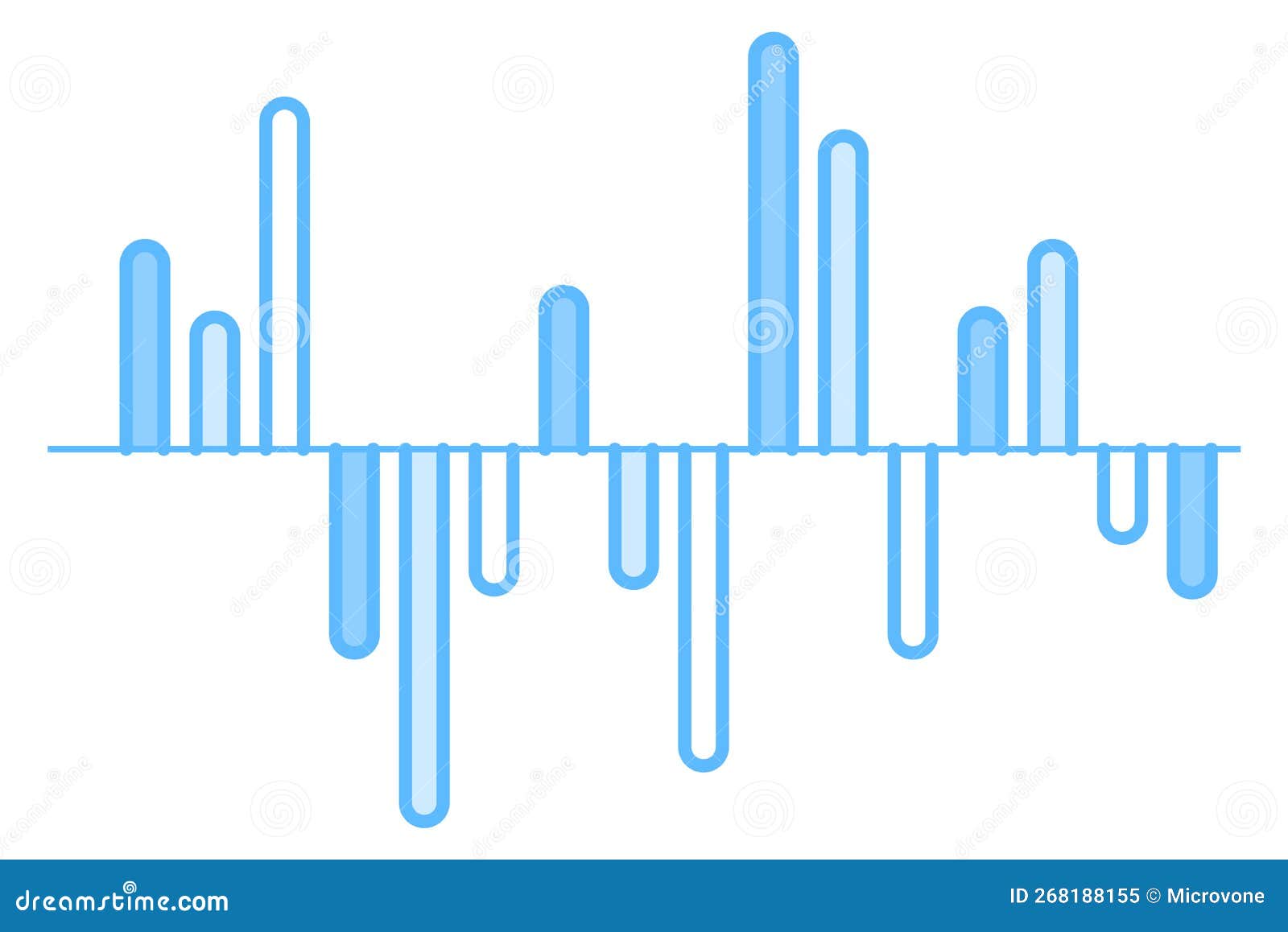 Histogram Graph Icon. Blue Data Range Representation Stock Vector ...
