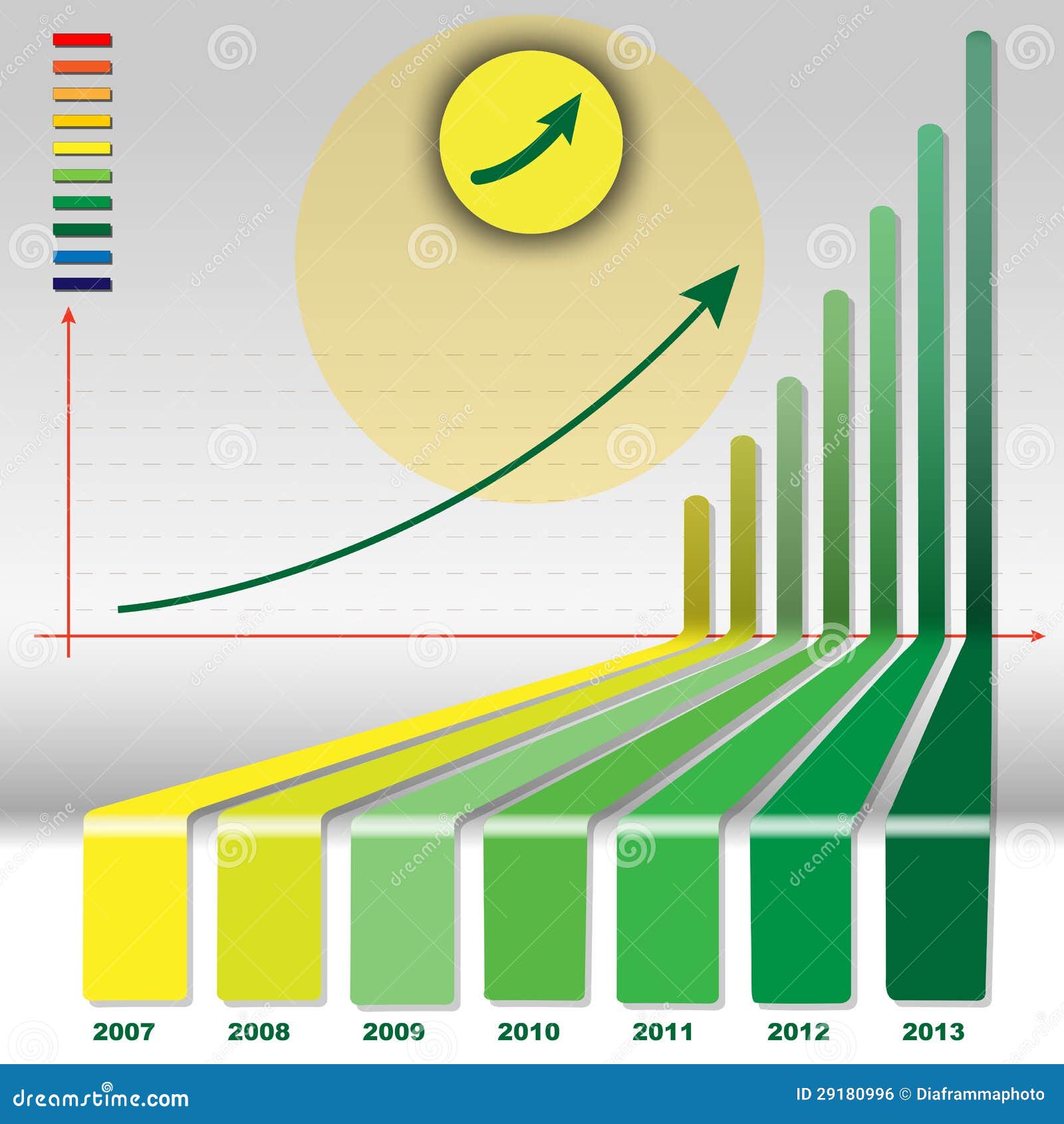 Histogram With Arrow Stock Photography | CartoonDealer.com #4277798