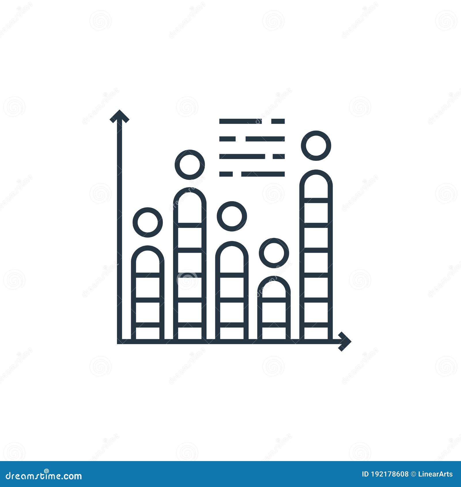Histogram Icon Vector from Data Analysis Concept. Thin Line ...