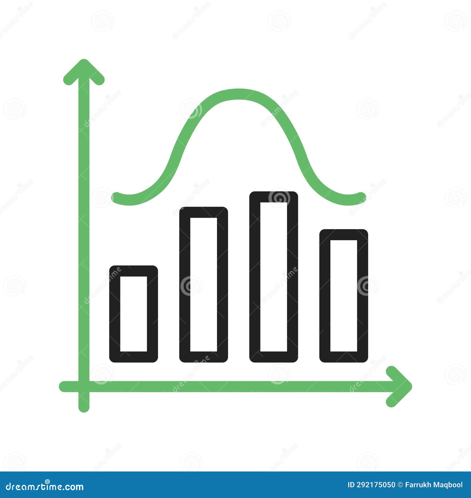 Histogram Icon Vector Image. Stock Vector - Illustration of line, graph ...