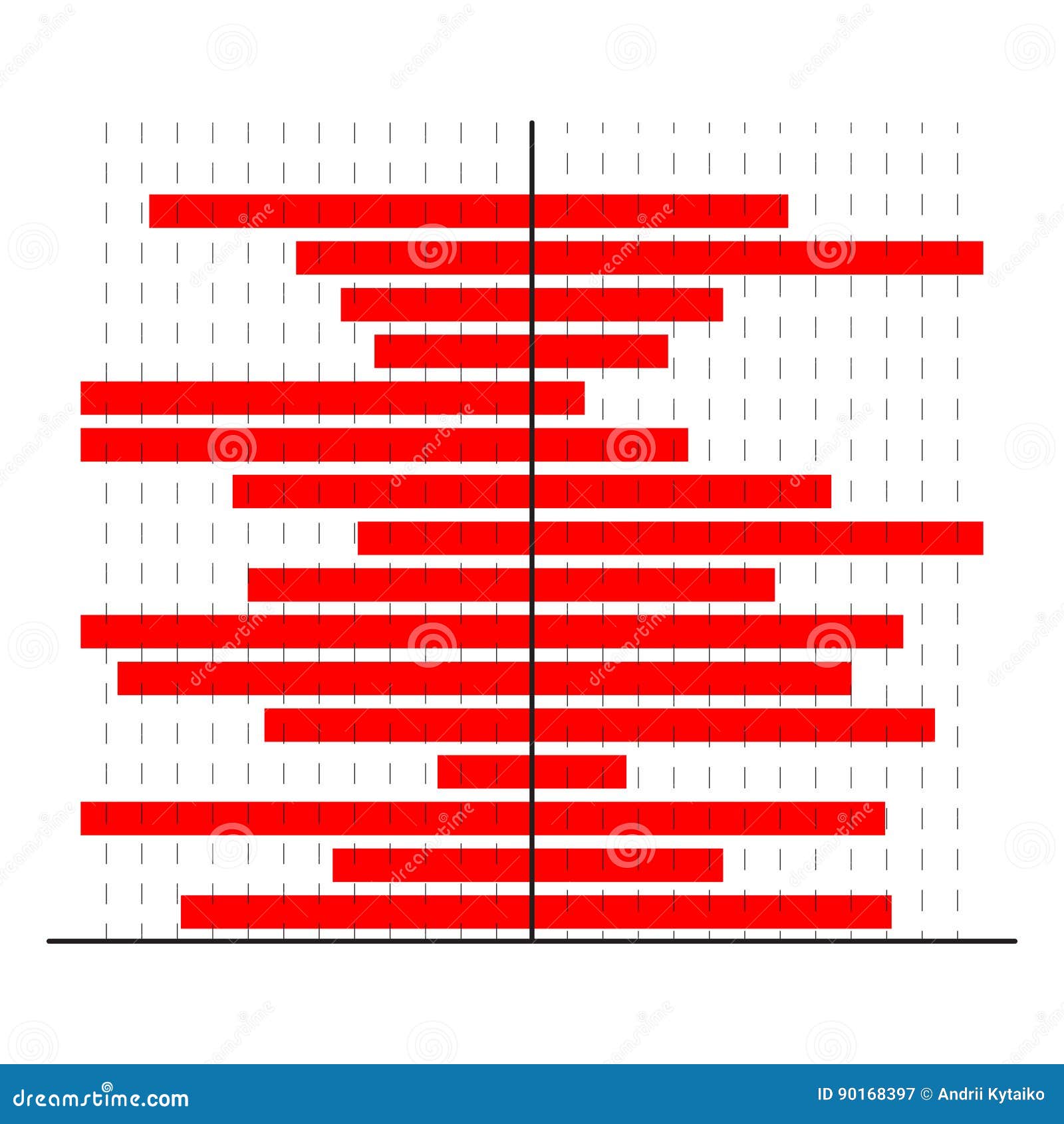 Histogramme Horizontalement Rouge Illustration de Vecteur ...