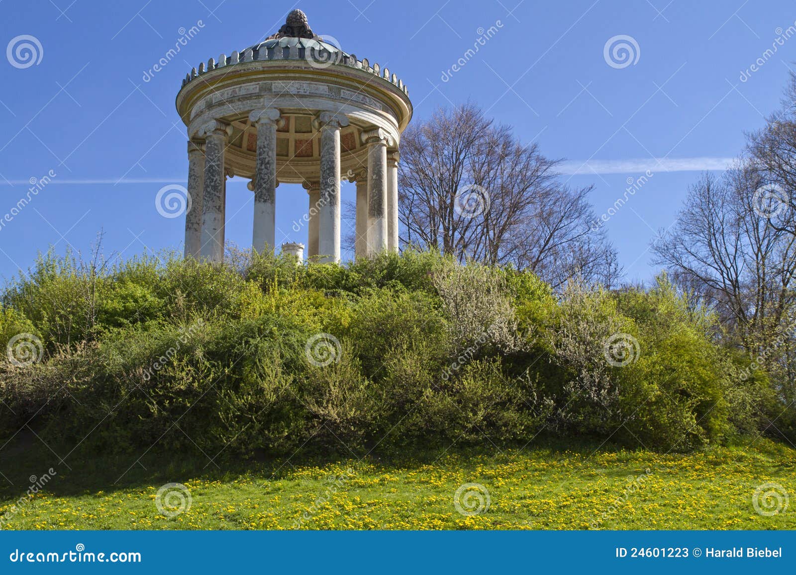 The Histoic Monopterus Monument in Munich Stock Image - Image of ludwig ...