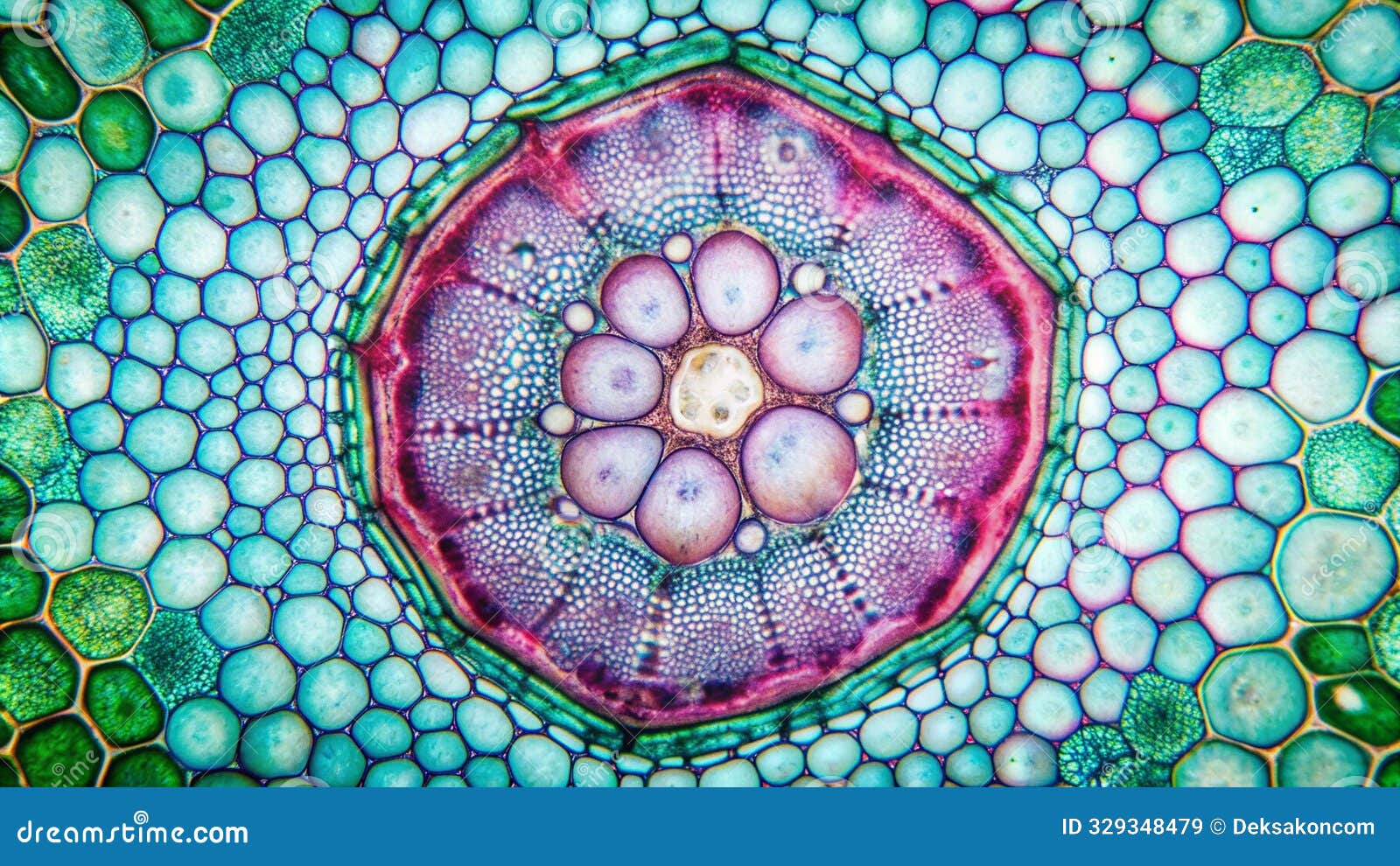 Histology of Monocot Stem Under the Microscope for Education Generative ...