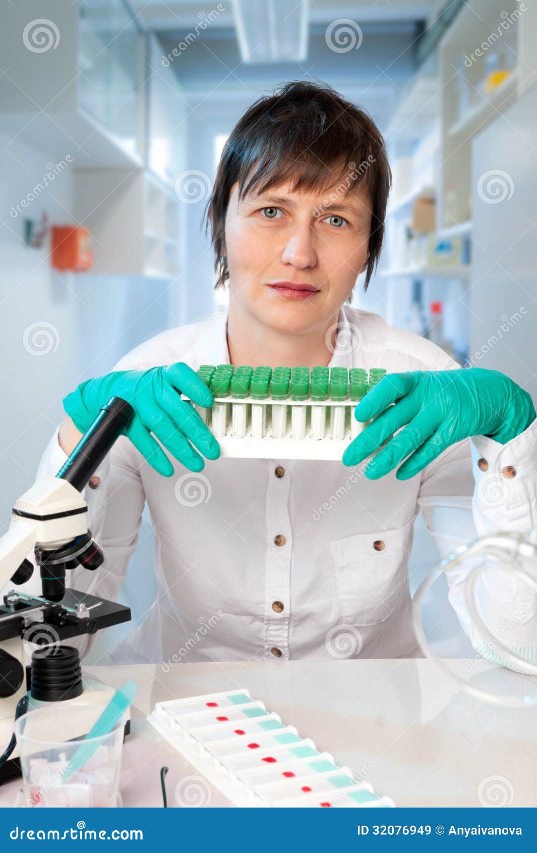 Histopathologist at Workplace Stock Image - Image of laboratory ...