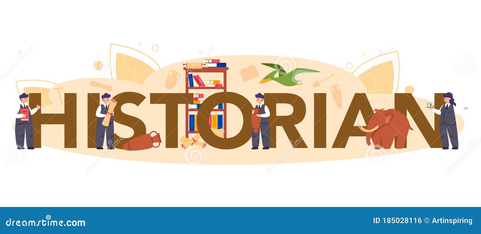 Historian Science Concept. History, Paleontology, Archeology. Knowledge ...