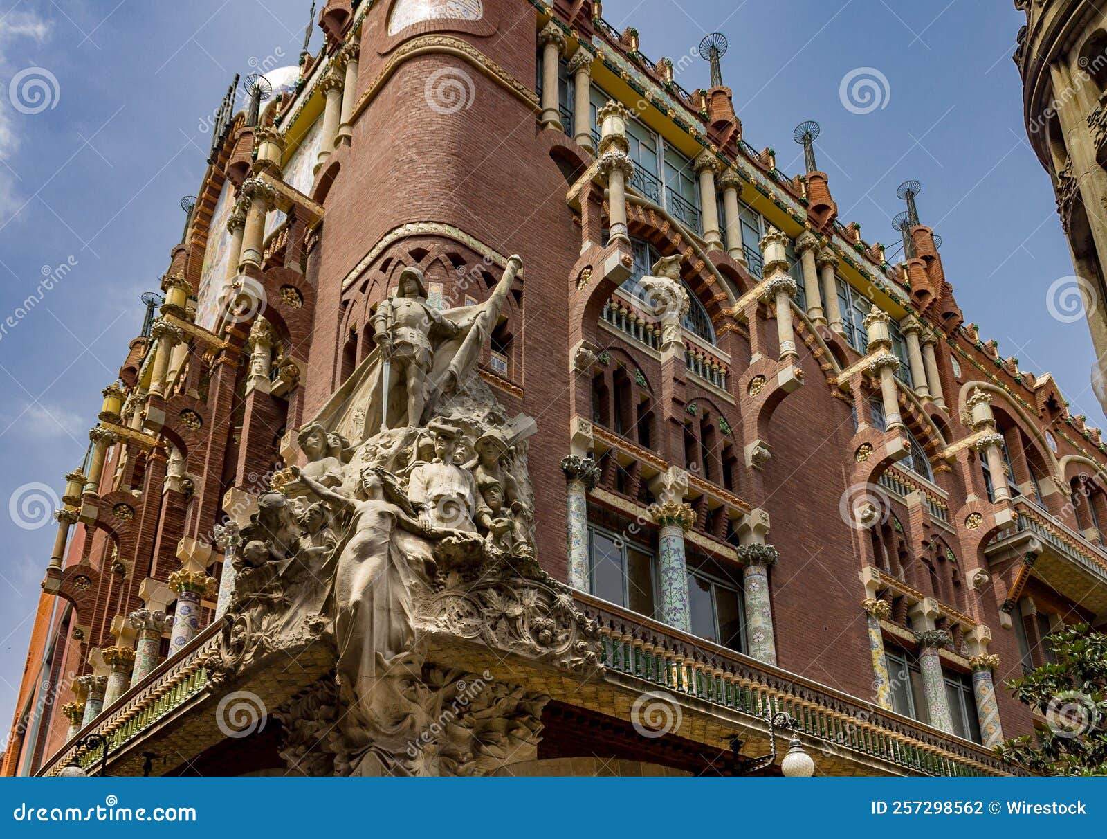 Historic Adorned Facade of Palau De La Musica in Barcelona, Catalonia ... Historic Adorned Facade of Palau De La Musica in Barcelona, Catalonia ...