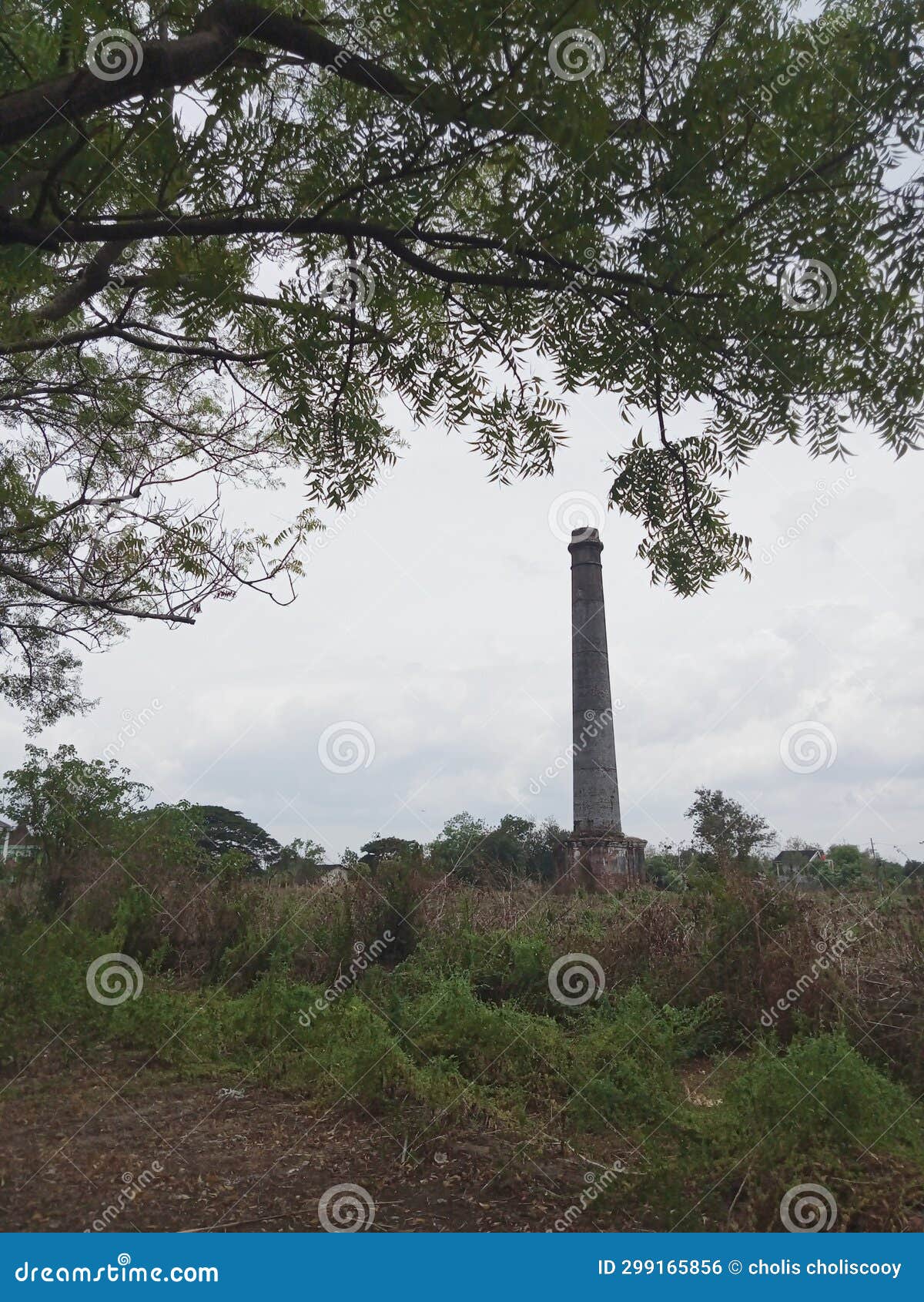 Historic Ancient Chimney Building in the Middle of Rice Fields with ...