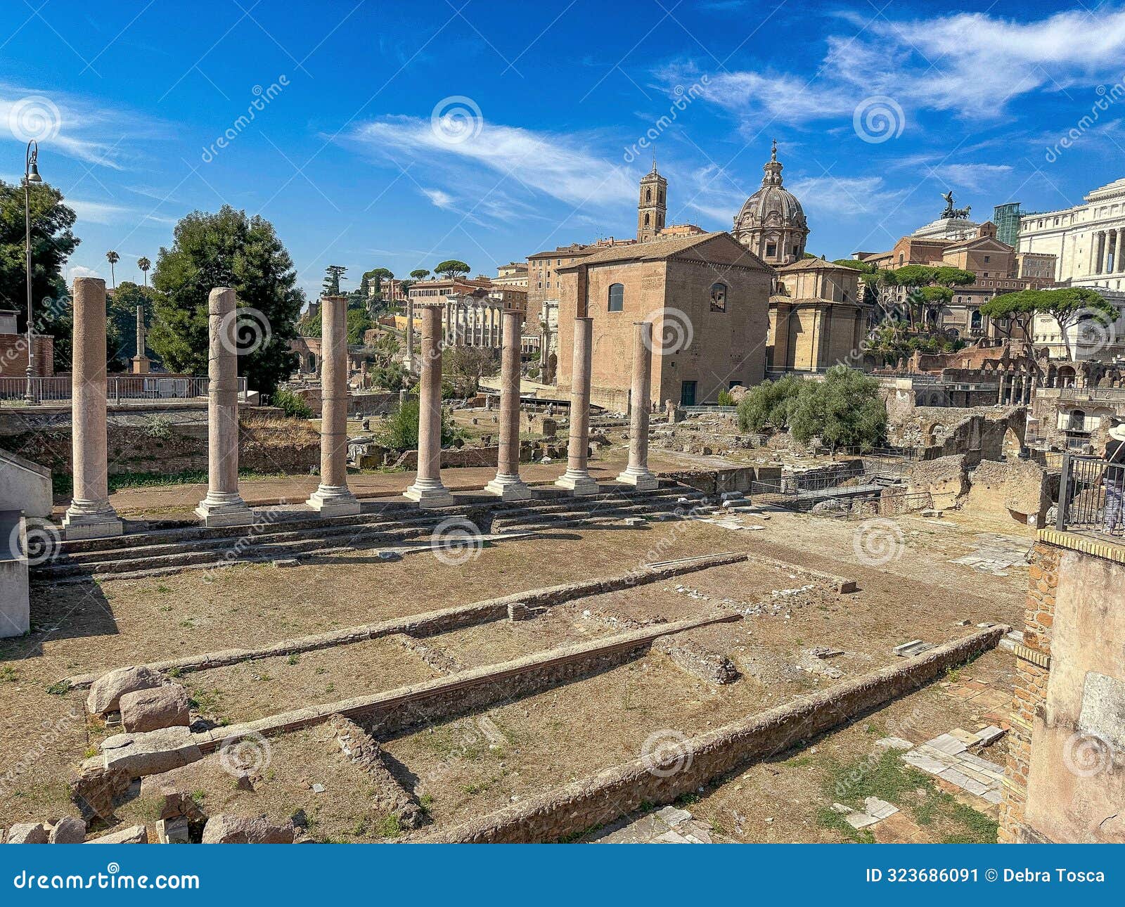 Ancient ruins, Rome, Italy stock image. Image of ruins - 323686091