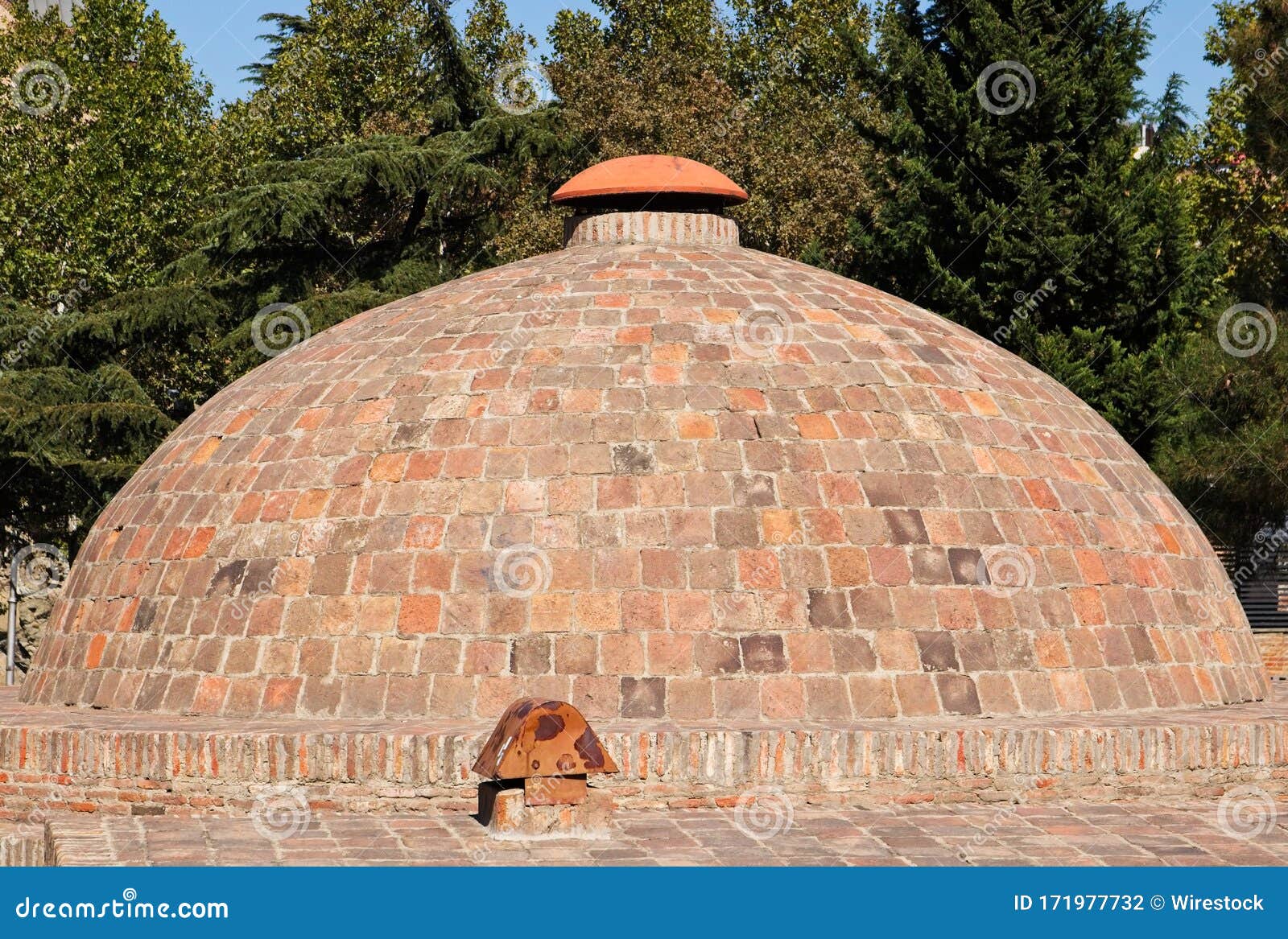 Historic Ancient Round Building Surrounded by a Forest Stock Photo ...