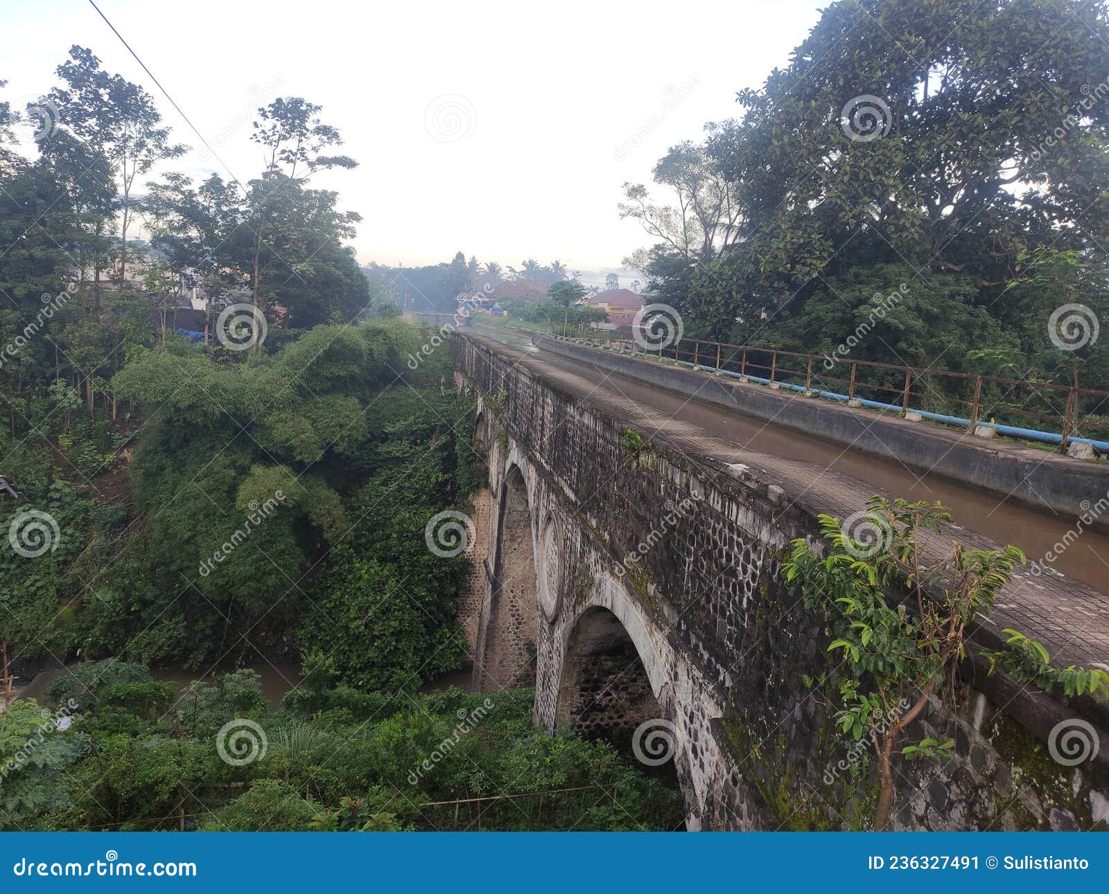 Historic Aqueduct in One of the Cities in Indonesia Stock Image - Image ...