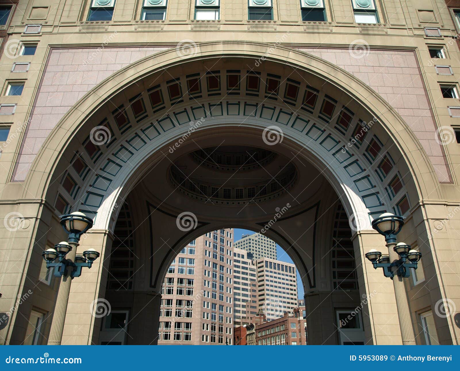 Historic Arch with Buildings Stock Image - Image of historic, city: 5953089
