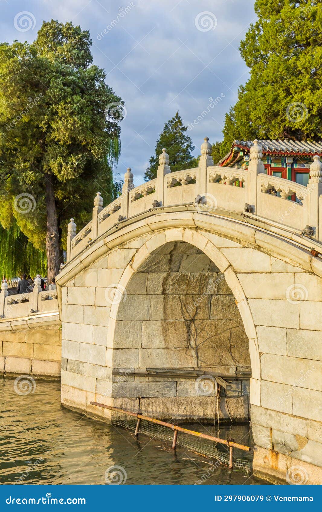 Historic Arched Bridge in Beihai Park in Beijing Stock Image - Image of ...