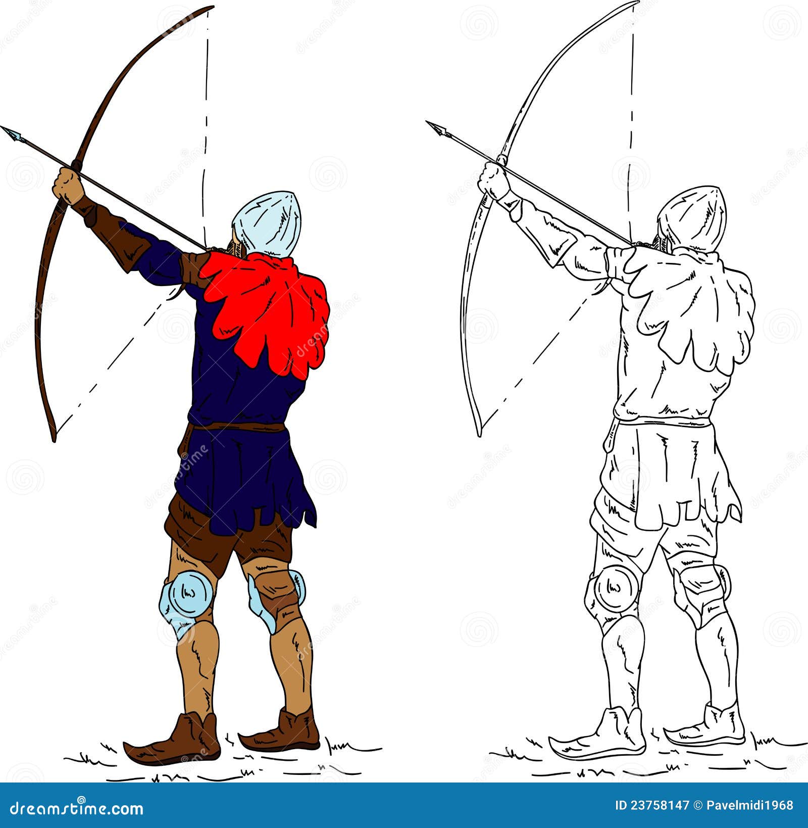 Medieval Archer Drawing