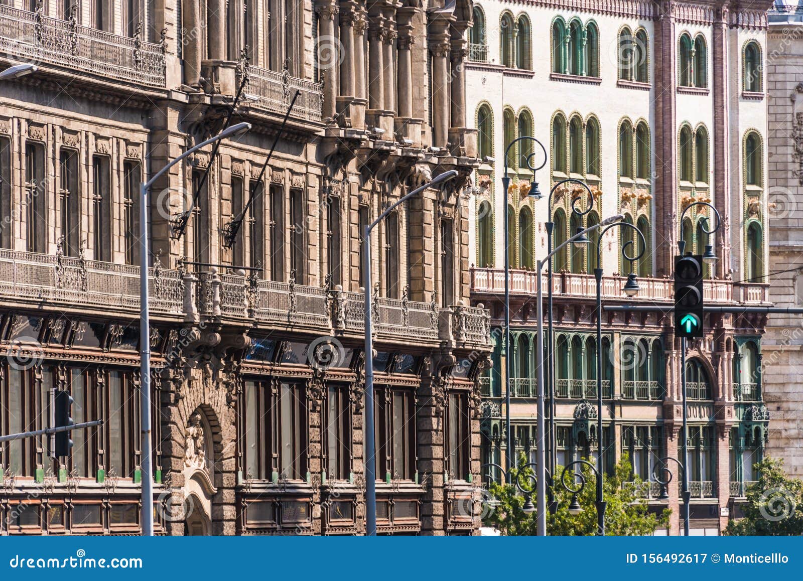 Historic Architecture of Downtown Budapest, Hungary Stock Image - Image ...