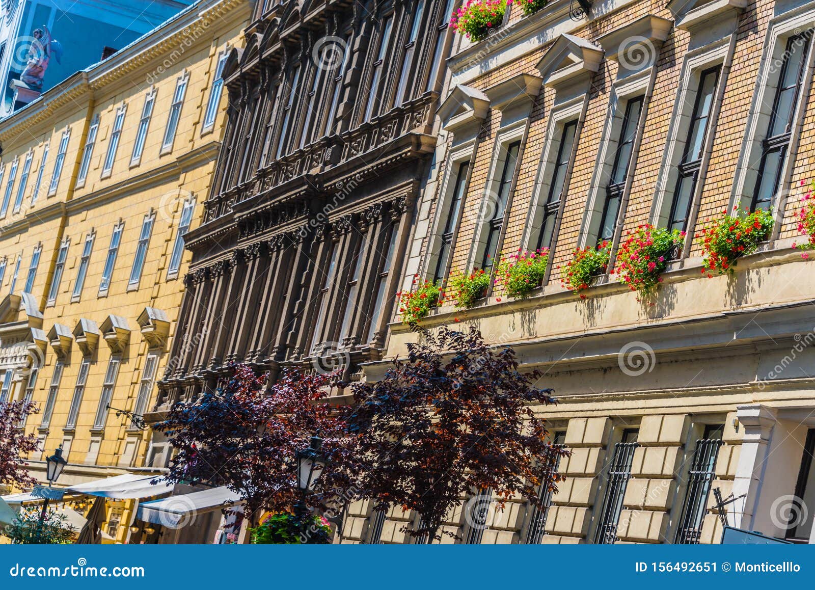 Historic Architecture of Downtown Budapest, Hungary Stock Image - Image ...
