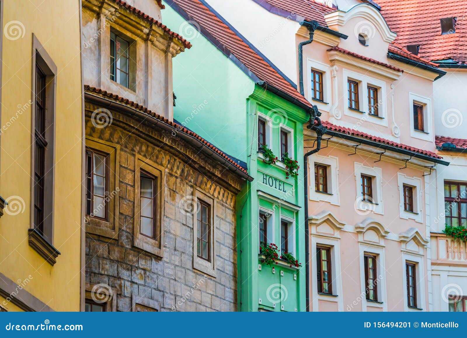 Historic Architecture of Downtown Prague, Czech Republic Stock Image ...