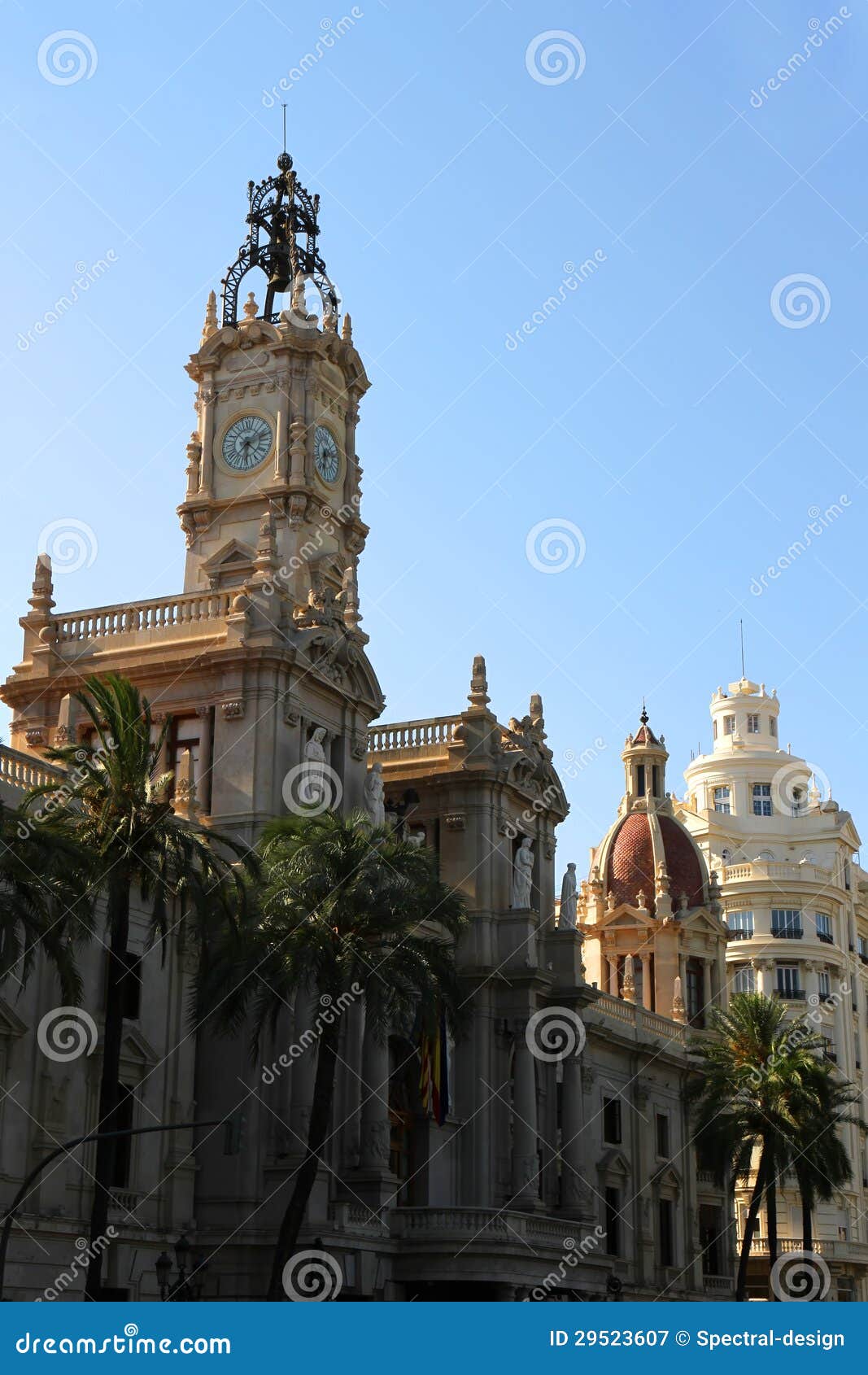 Historic Architecture in Valencia Stock Image - Image of architecture ...