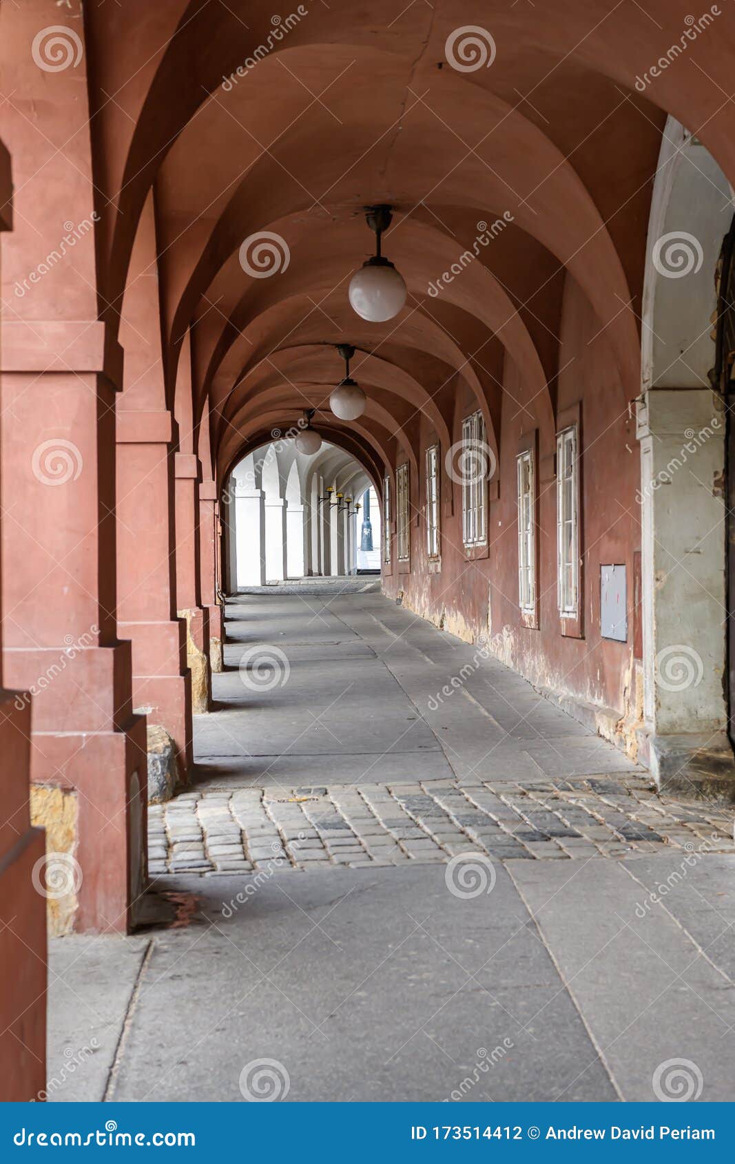 Archways in Prague city stock photo. Image of historical - 173514412