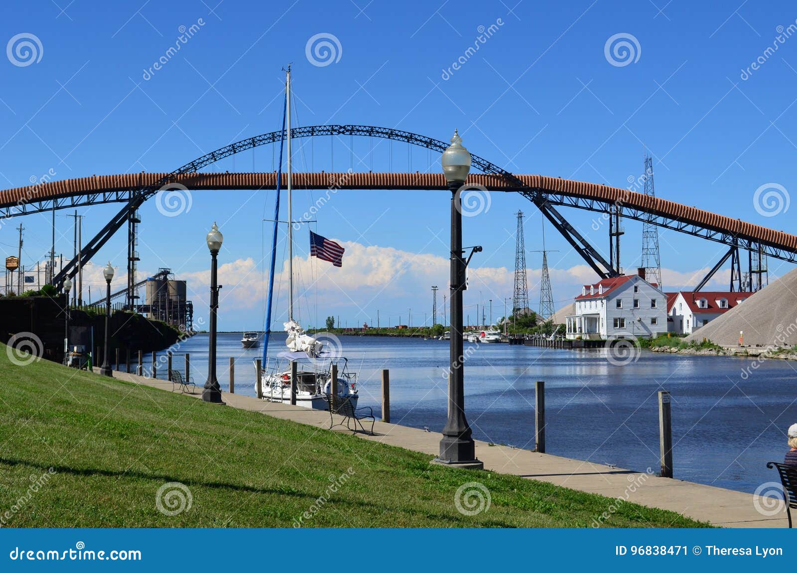 Historic Ashtabula Harbor on a Sunny Summer Day Editorial Photo - Image ...