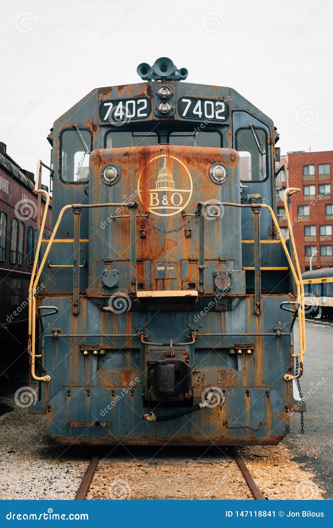 A Historic B&O Railroad Engine, in Baltimore, Maryland Editorial Photo ...