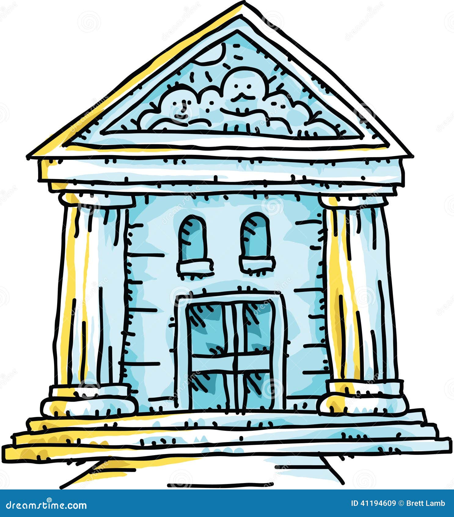 Historic Bank stock illustration. Illustration of cartoon - 41194609