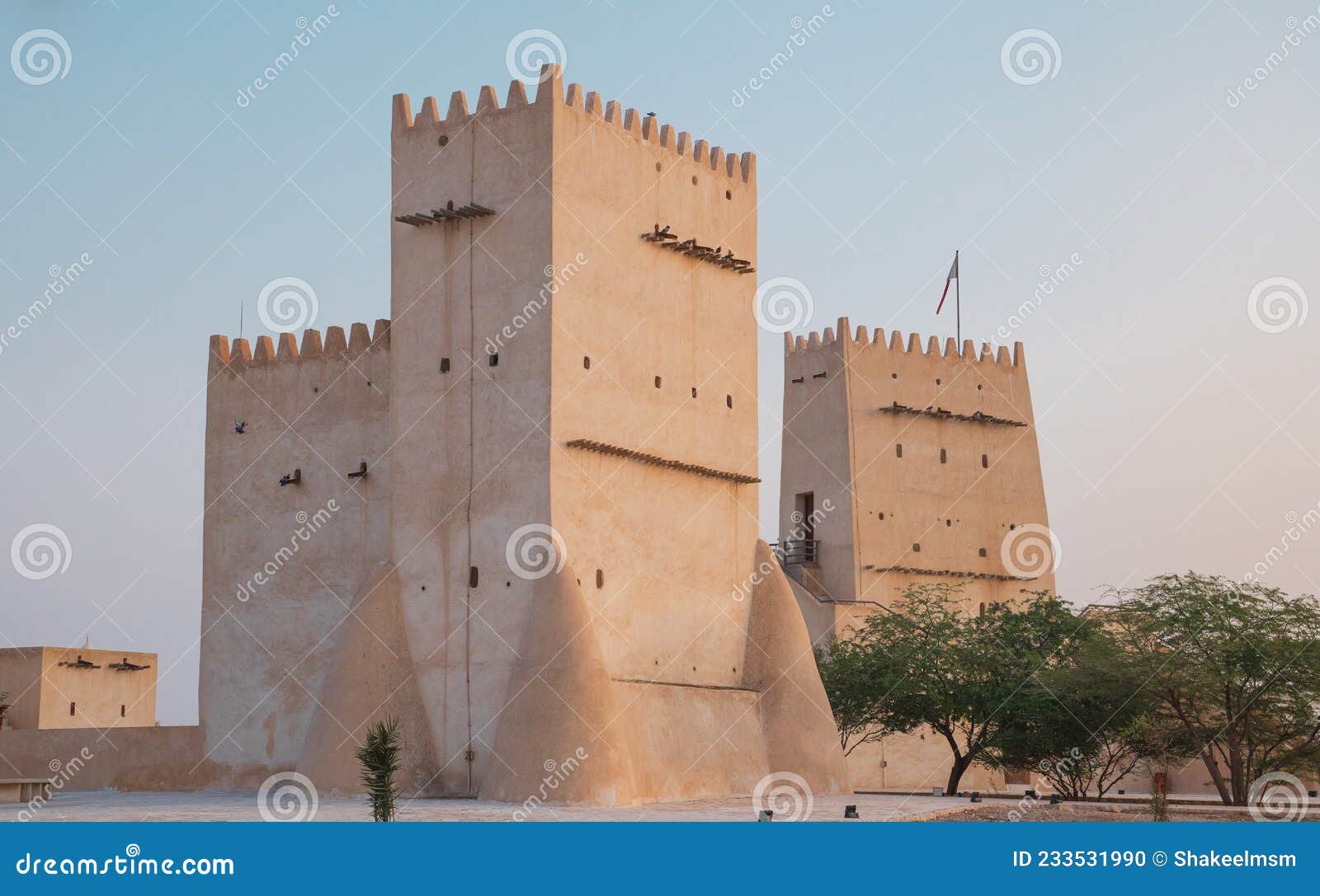The Historic Barzan Tower in Doha, Qatar, Middle East Stock Photo ...