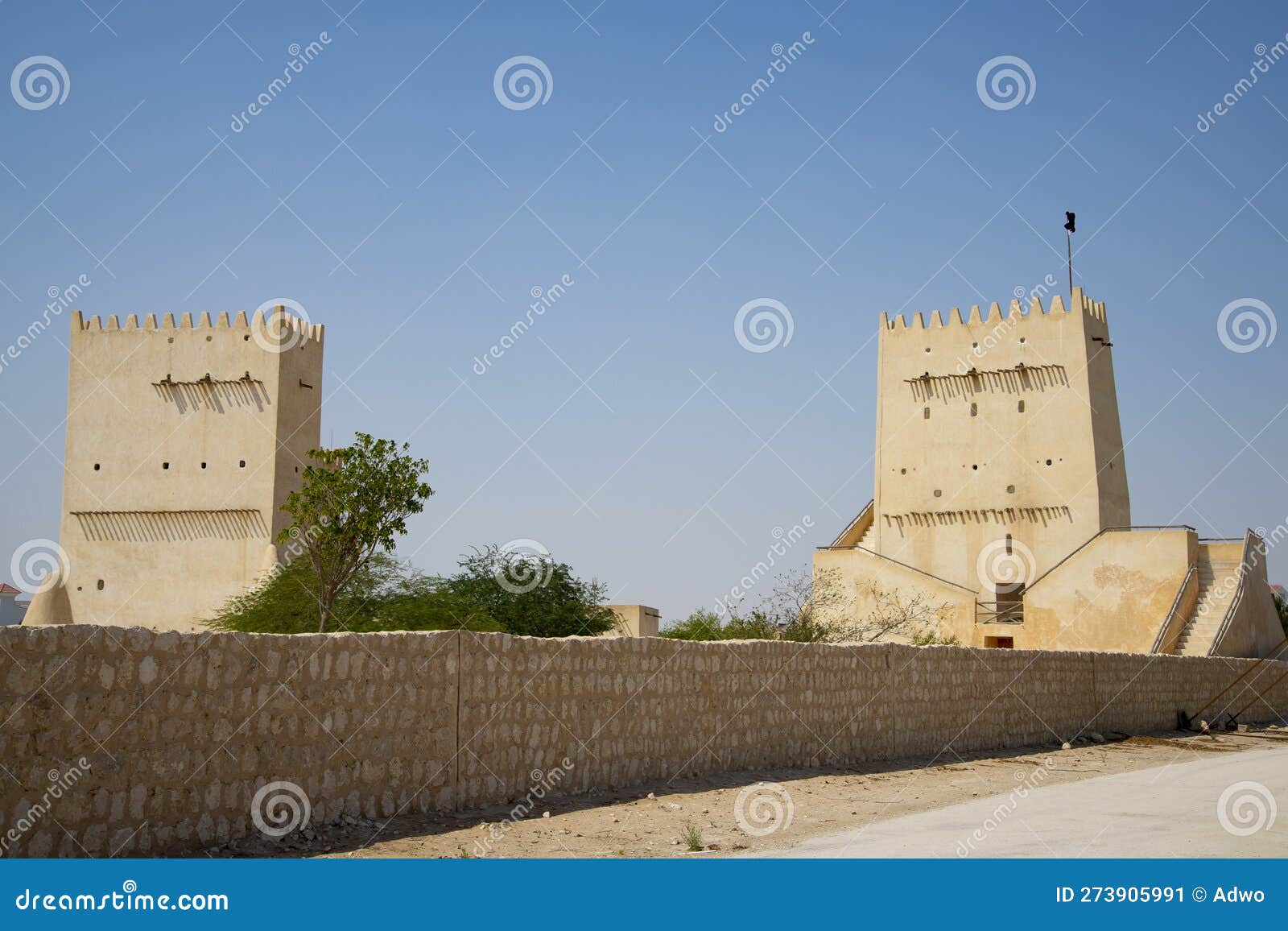 Historic Barzan Towers stock image. Image of culture - 273905991