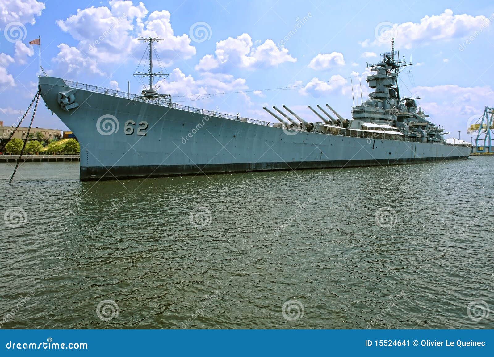 Historic Battleship USS New Jersey in Camden Stock Image - Image of ...