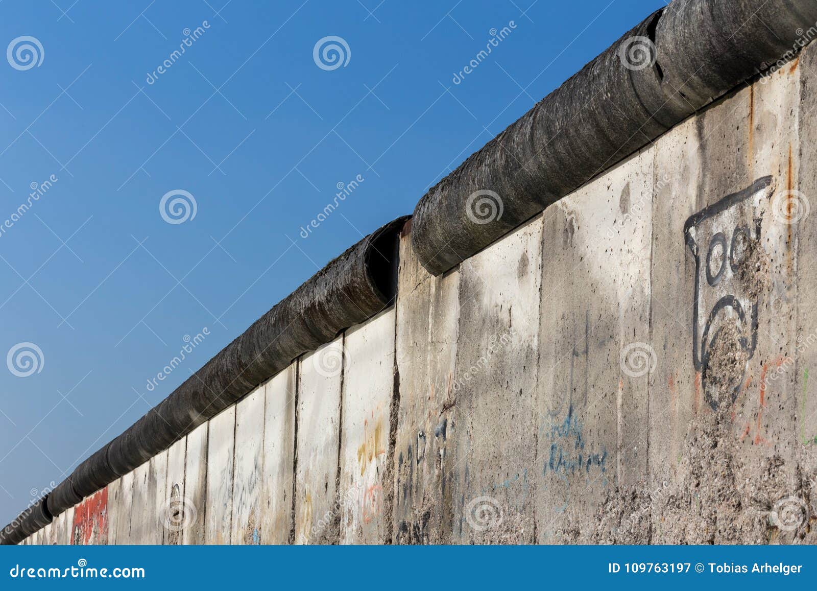 Historic Berlin Wall in Germany Stock Image - Image of german, cold ...