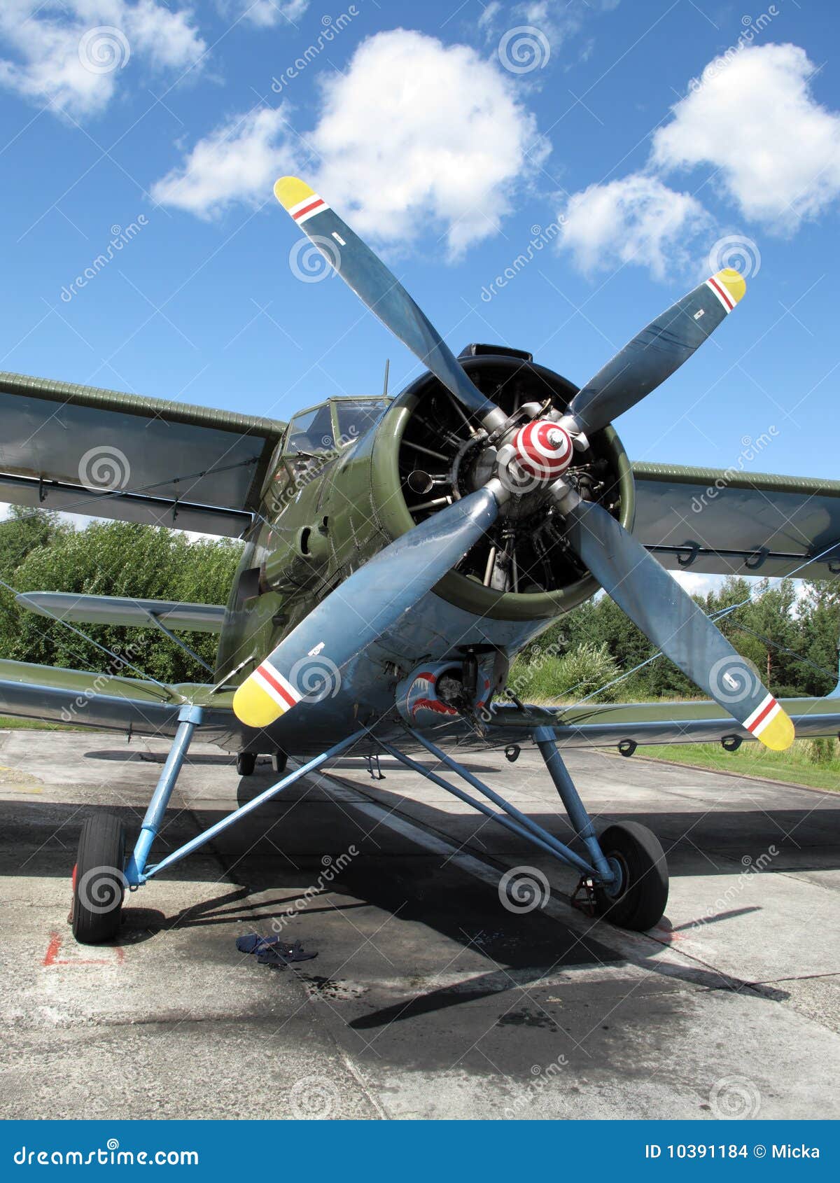 Historic biplane stock photo. Image of famous, huge, airport - 10391184