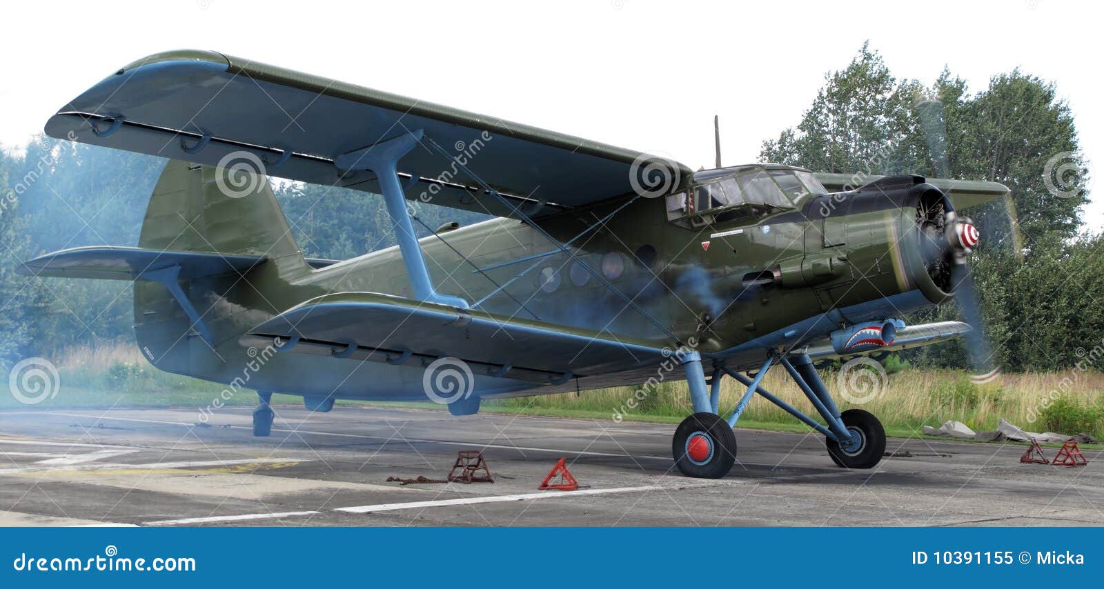 Historic Biplane Rolling Out Stock Image - Image of annushka, airborne ...