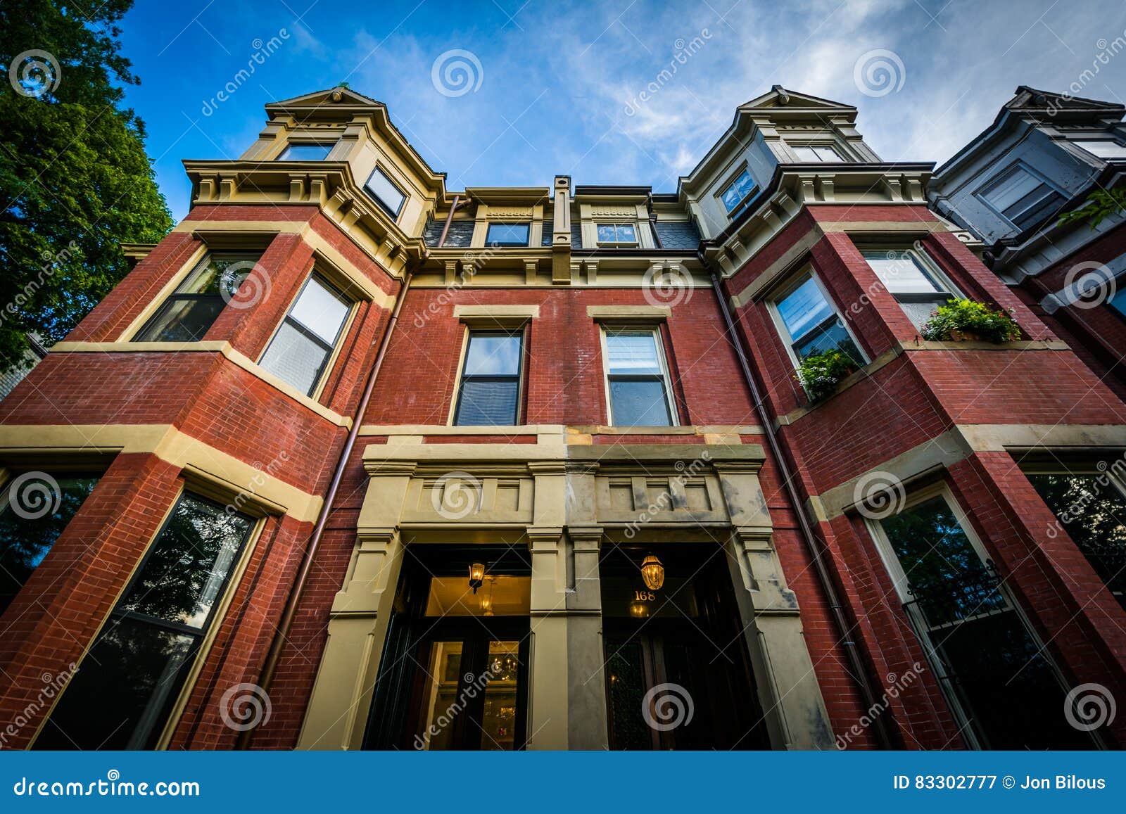 Historic Brick Buildings in Back Bay, Boston, Massachusetts. Editorial ...