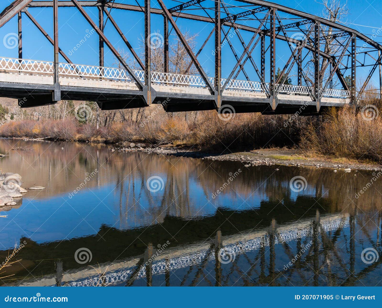 Historic Bridge in Verdi, Nevada Stock Image - Image of gold, grass ...