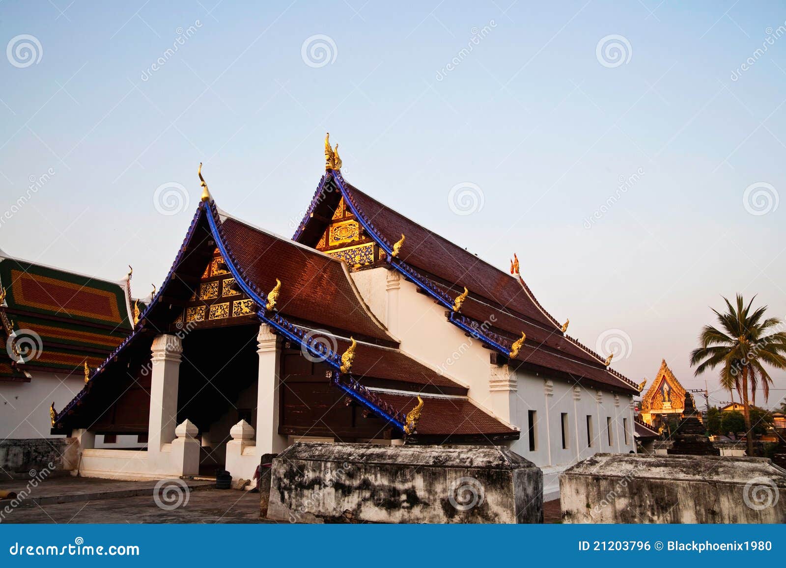 Historic Buddhist Church in Thailand Stock Photo - Image of asian ...