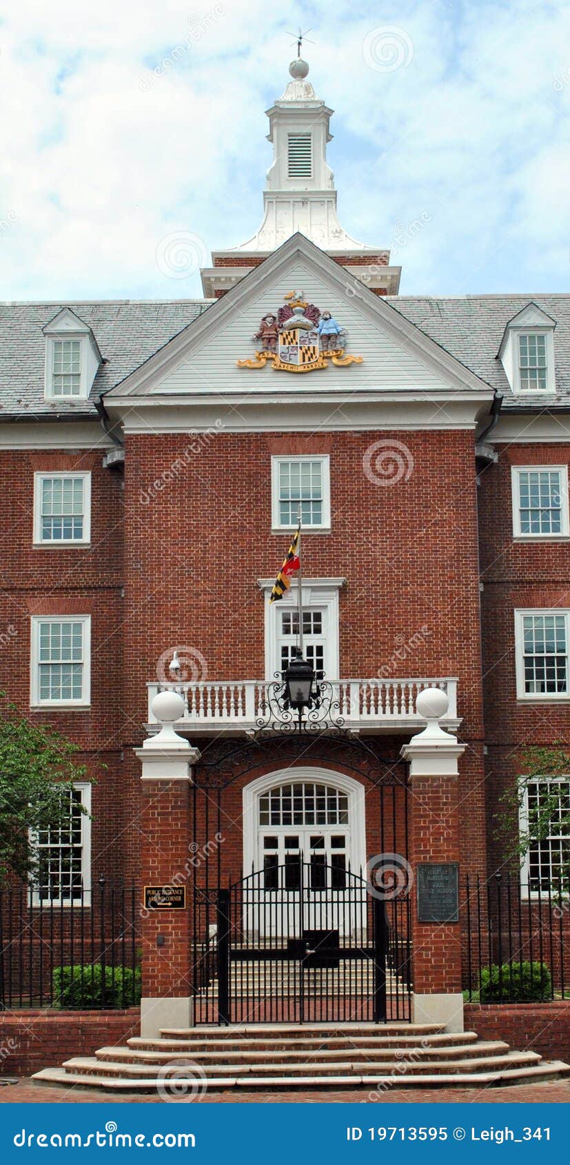 Historic Building in Annapolis, Maryland Stock Image - Image of liberty ...