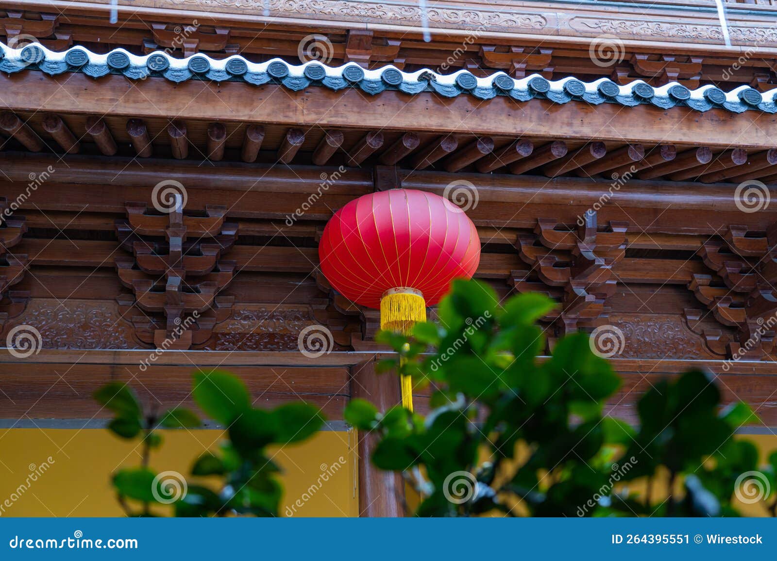 Historic Building with Chinese Lanterns Stock Image - Image of lanterns ...