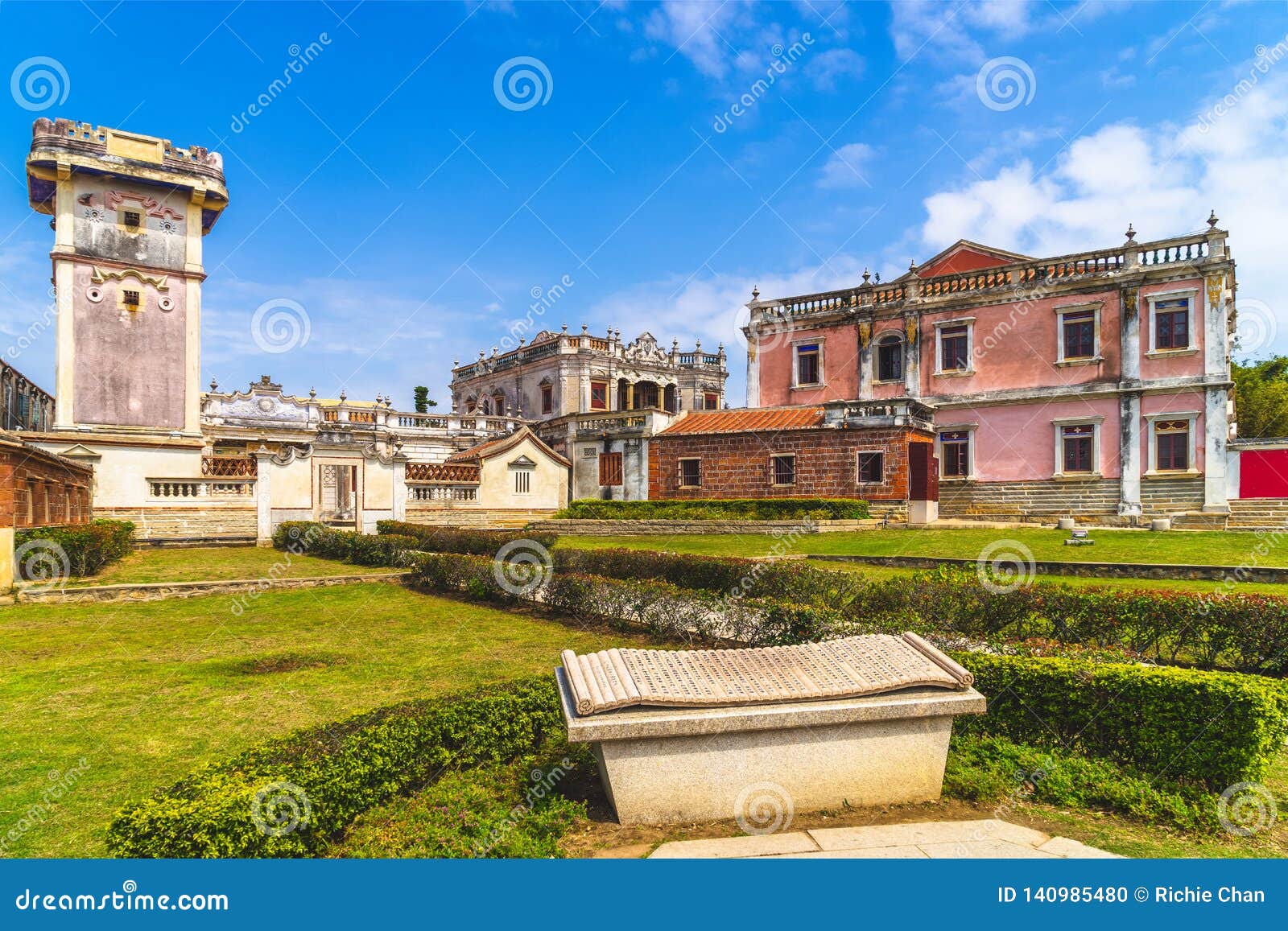 Historic Building Deyue Tower in Kinmen, Taiwan Stock Photo - Image of ...