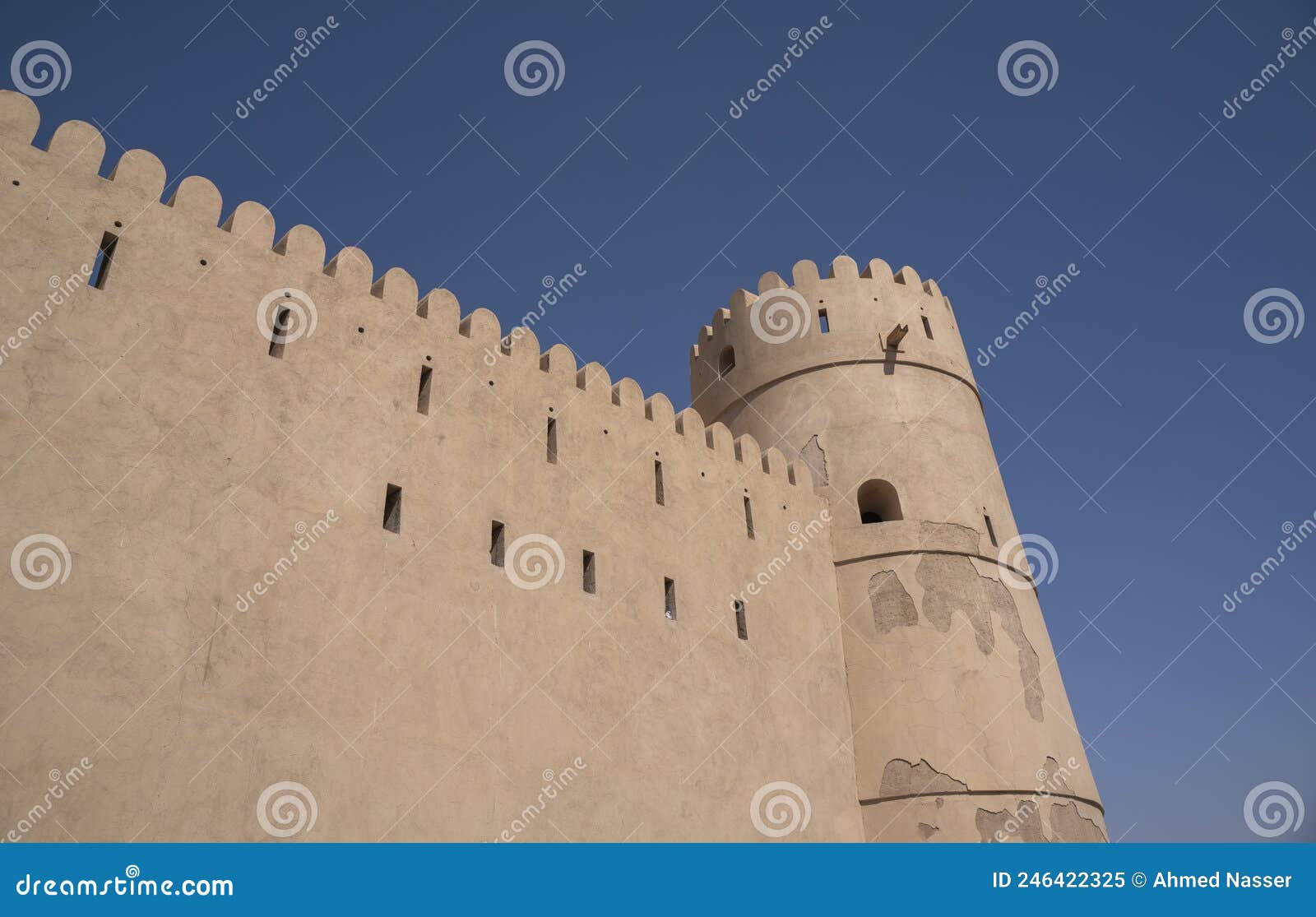 Ibri castle in oman stock image. Image of fortification - 246422325