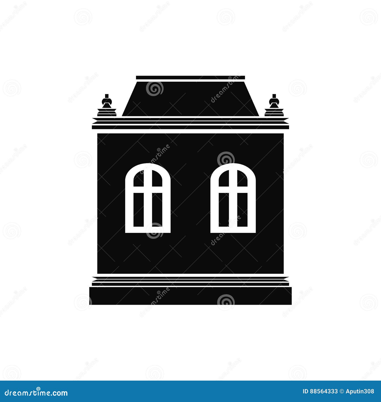Historic Building Icon Vector Stock Vector - Illustration of pillar ...