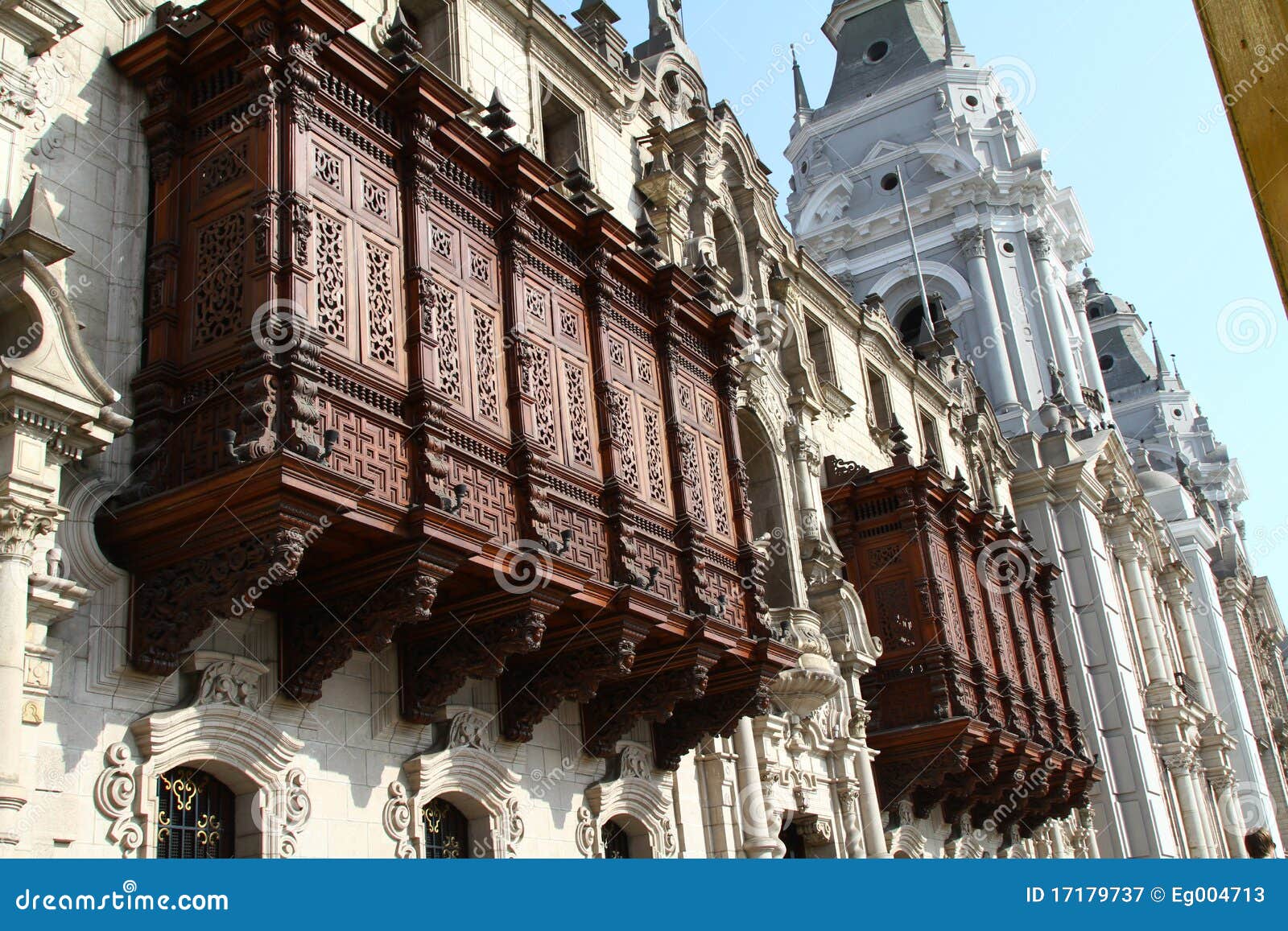 Historic Building, Lima City Stock Image - Image of intricate, frame ...