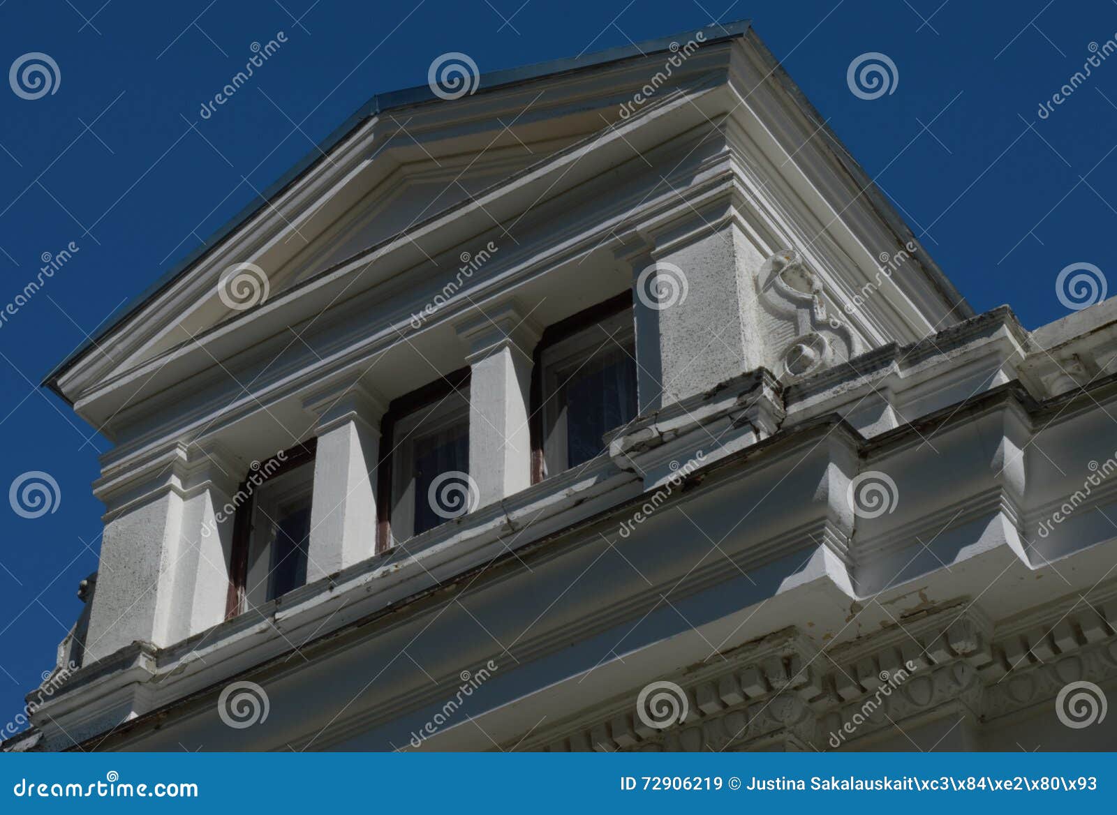 Historic Building in Lithuania Stock Image - Image of blue ...