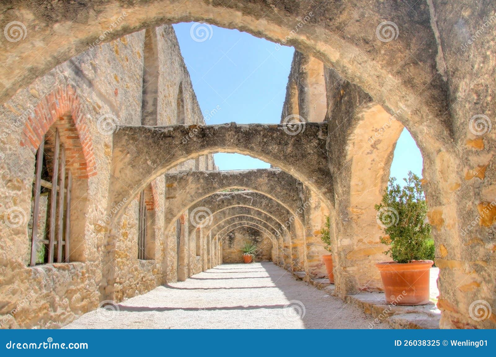 Historic Building Mission in San Antonio Stock Image - Image of states ...