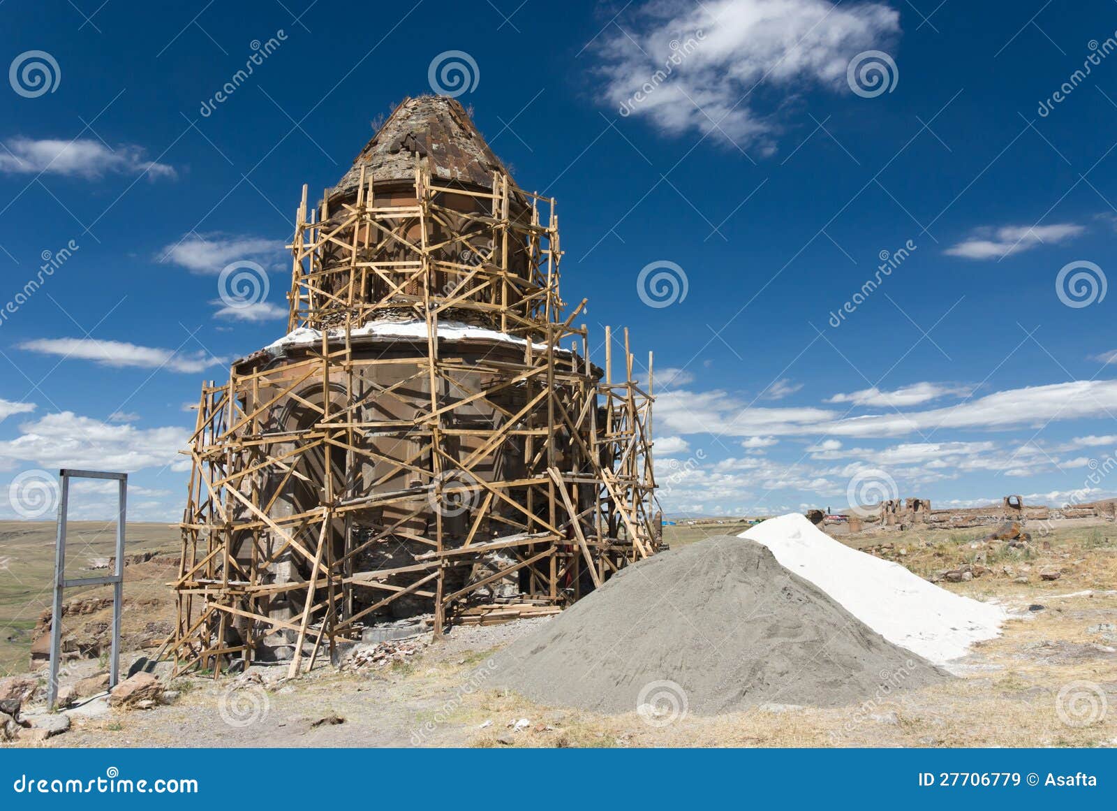 Historic Building Reconstruction Stock Image - Image of blue, anatolia ...