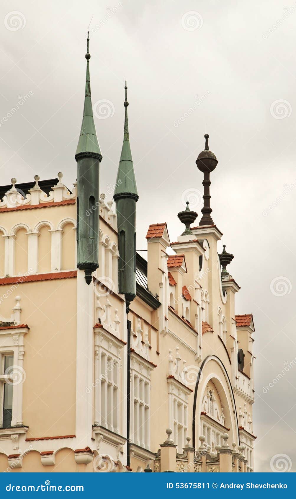 Historic Building in Rzeszow. Poland Stock Image - Image of detail ...