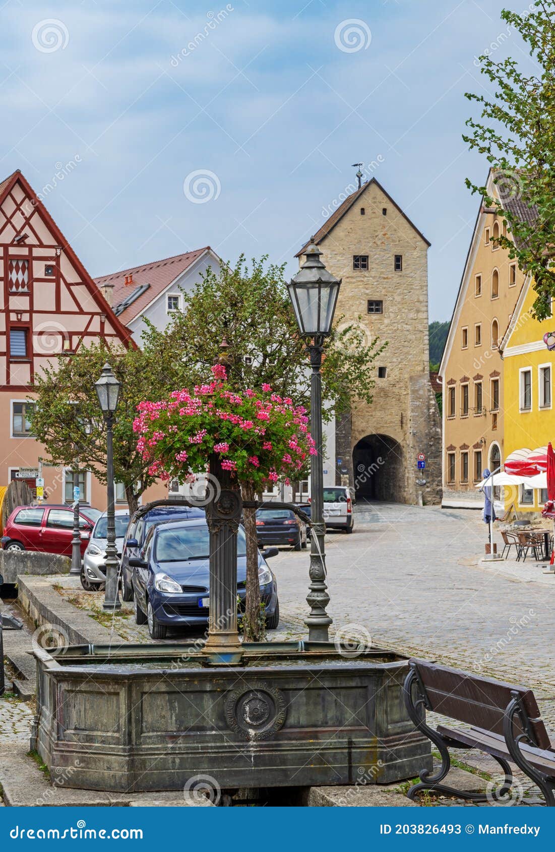 Historic Buildings in Berching Stock Image - Image of altmuehltal ...