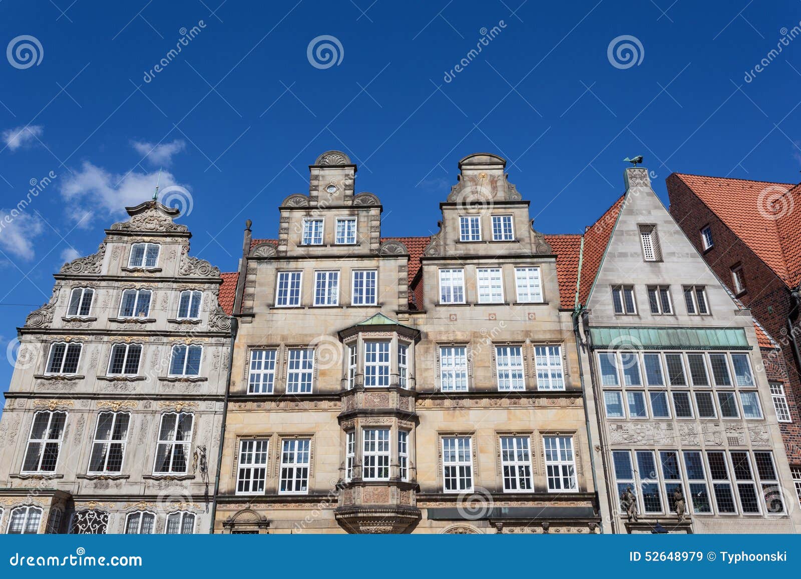 Historic Buildings in Bremen, Germany Stock Image - Image of gothic ...