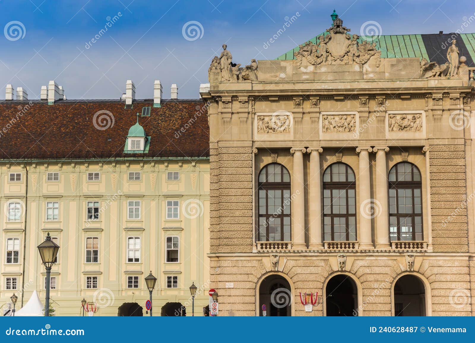 Historic Buildings on the Heldenplatz Square in Vienna Stock Image ...